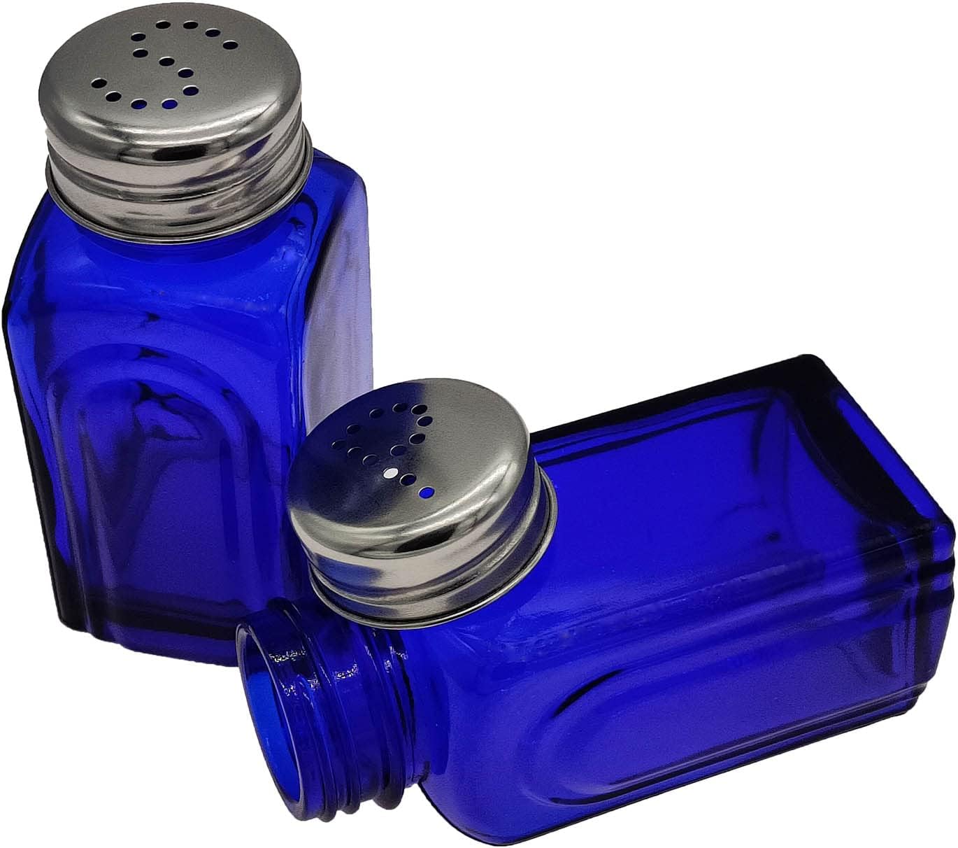 Amazon.com: Ritadeshop Retro Glass Salt and Pepper Shakers (Cobalt Blue ...
