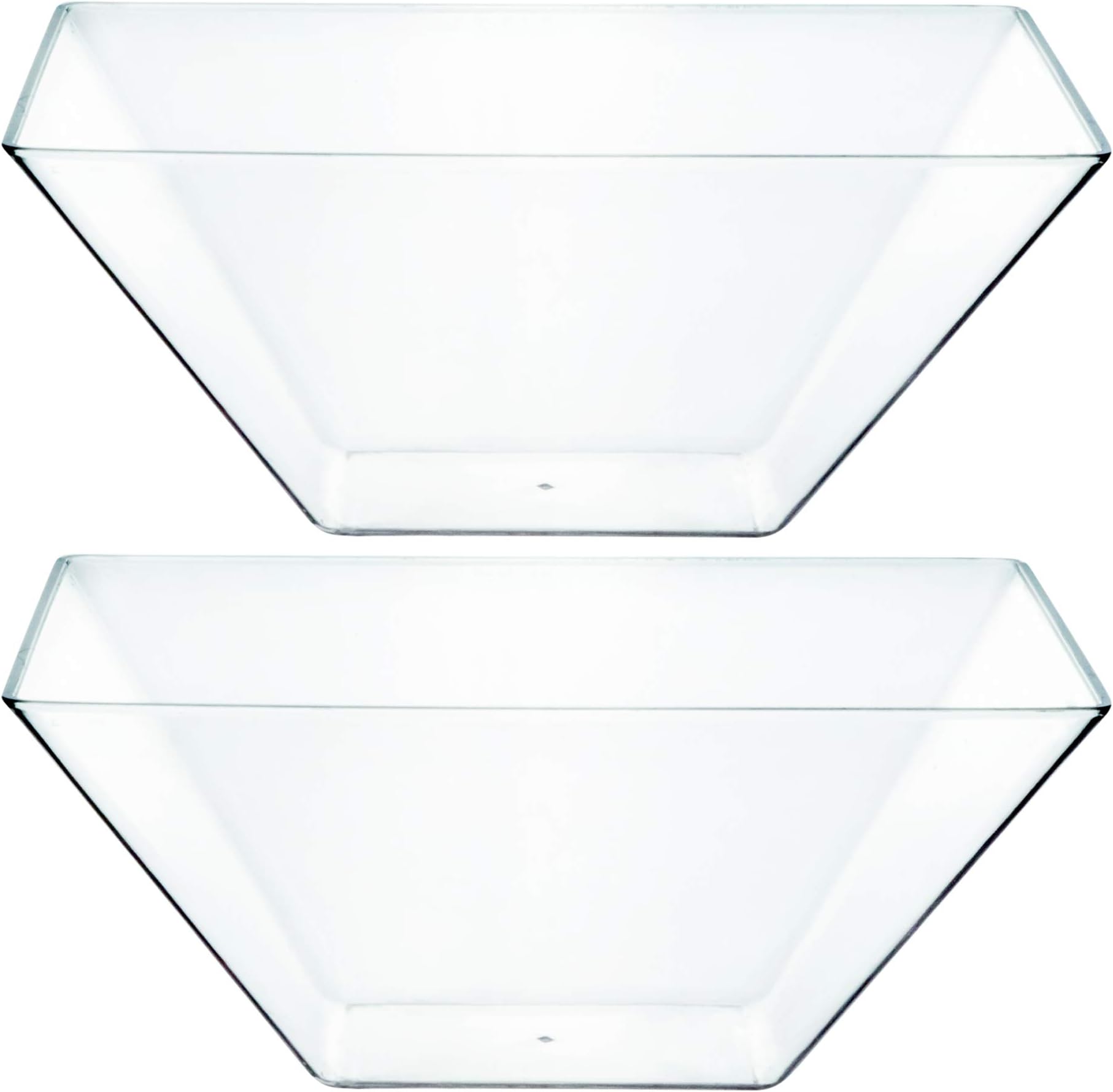 Amazon.com: Plasticpro Disposable Square Plastic Medium Clear Serving ...