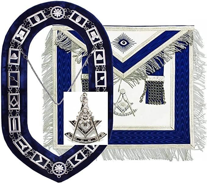 Amazon.com: Masonic Regalia Past Master Blue Lodge Officer Apron ...