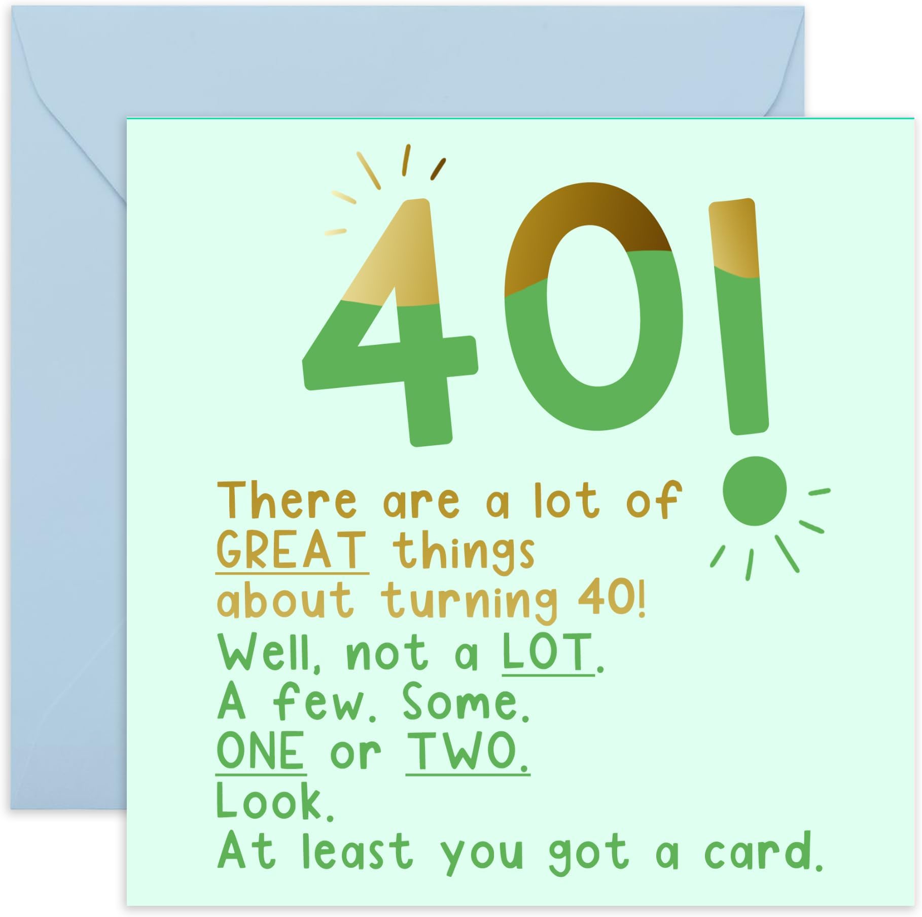 Cheeky Chops 40th Funny Birthday Card - Forty 40th 40 Now You're 40 ...