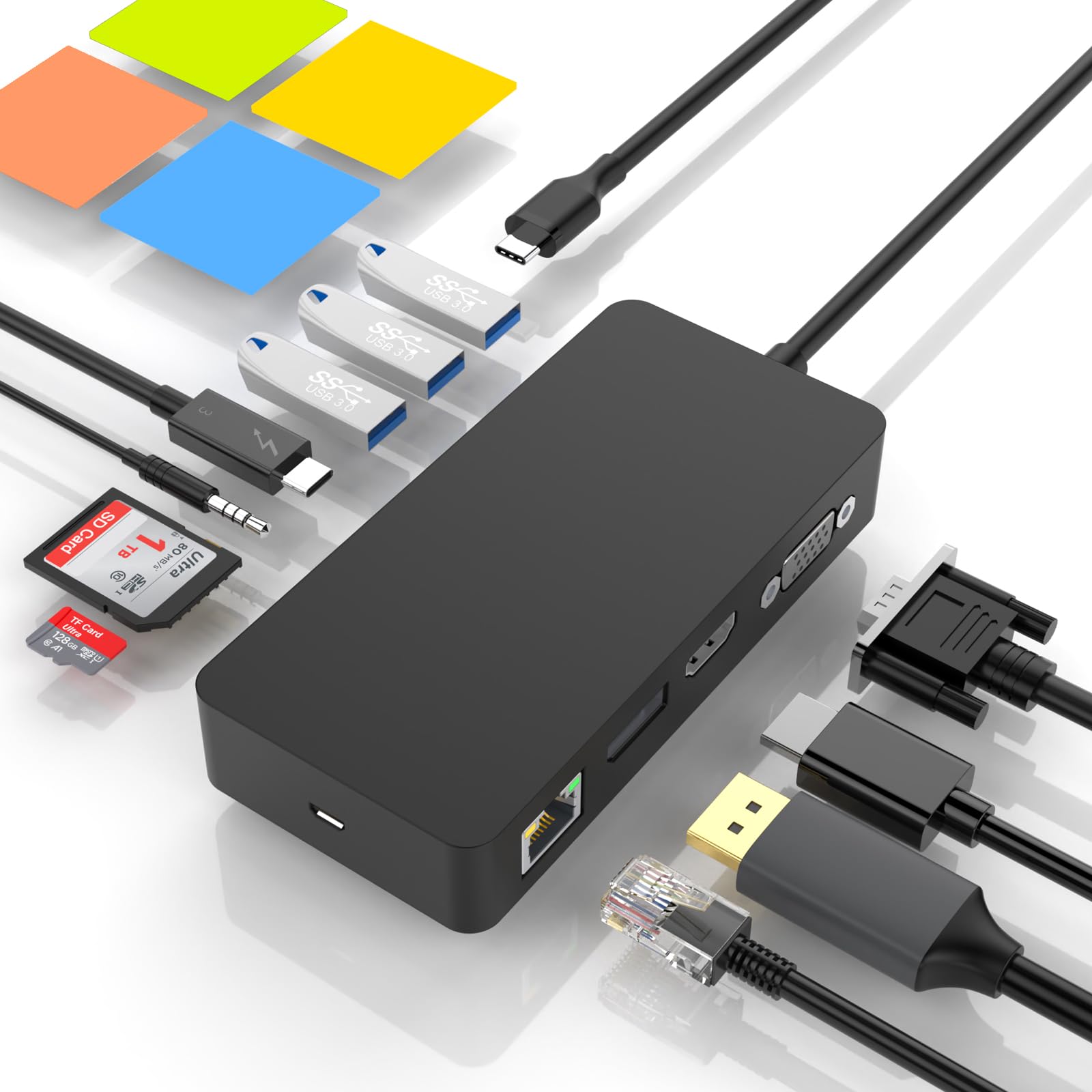 Amazon.com: Microsoft USB C Surface Dock Triple Displays, 12 in 1 ...