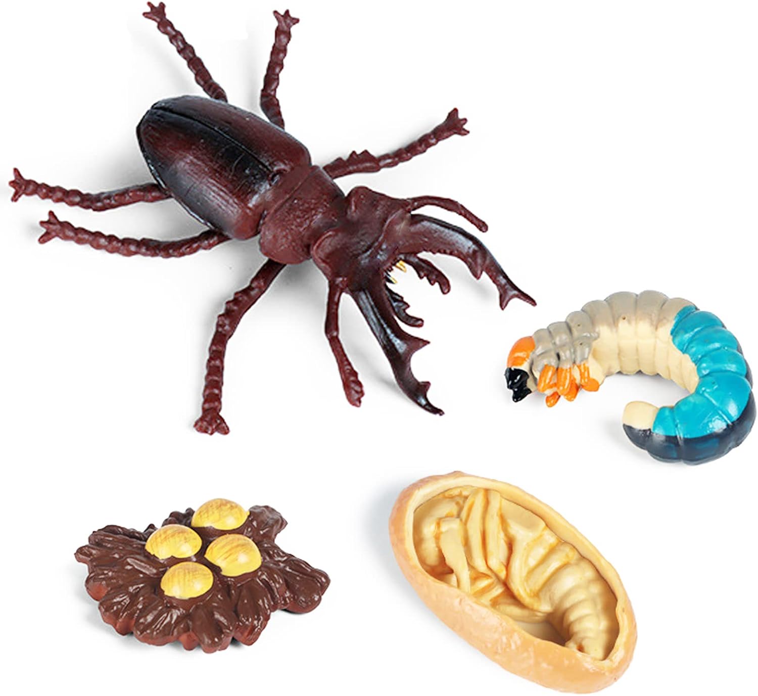 Momoplay Juguete de cuernos de insectos animales figura de insectos ...