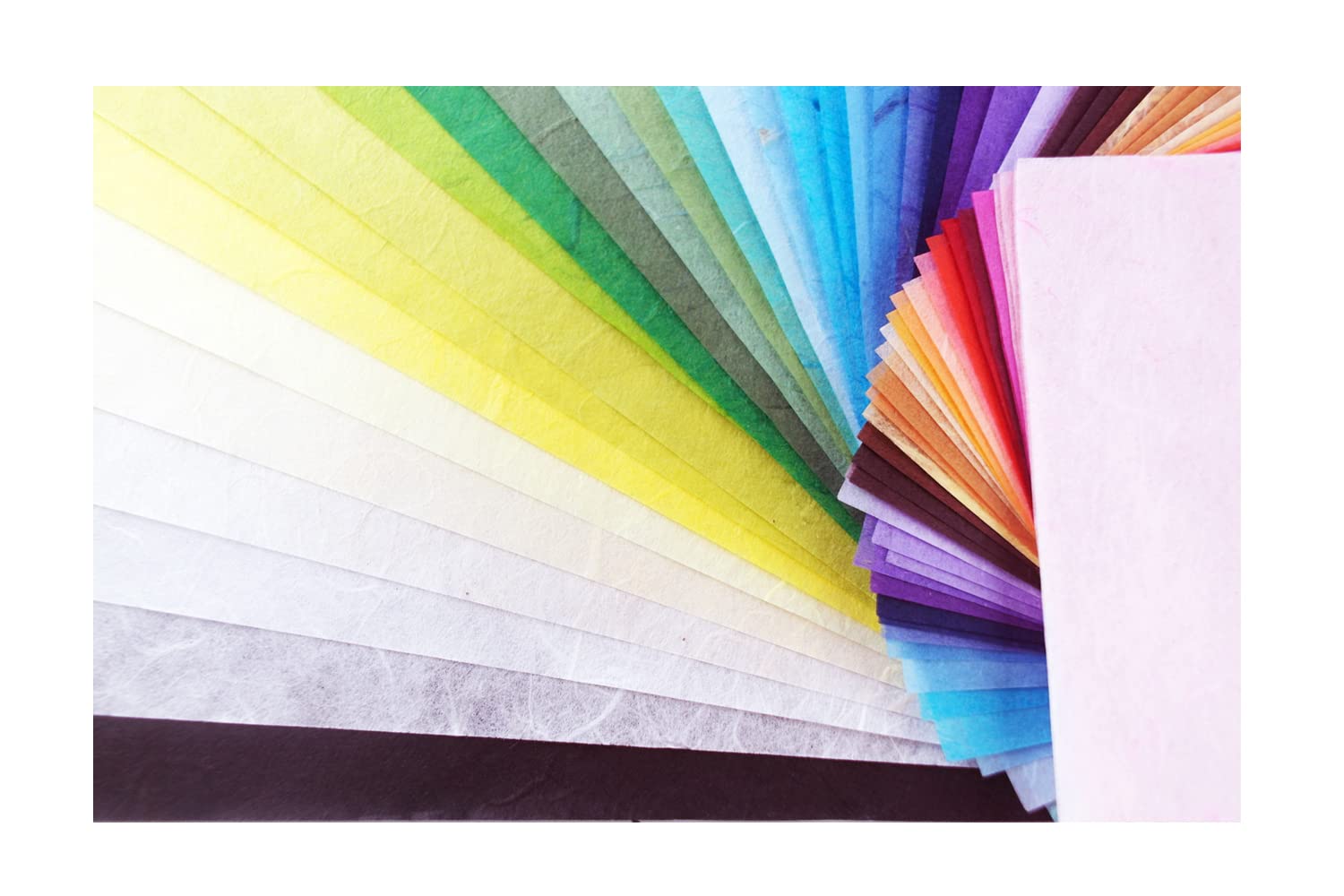 50 Mulberry Paper Sheets Plain Colors Origami Design Craft Hand Made ...