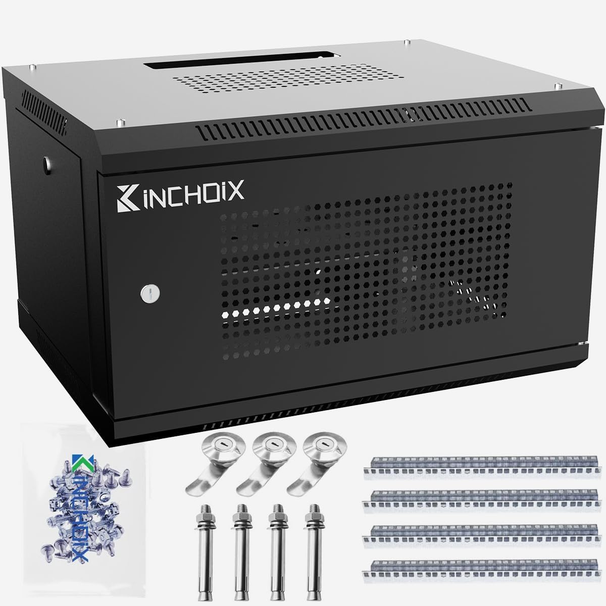Amazon.com: Kinchoix 6U Server Cabinet Wall Mount, 19-Inch Network Rack ...