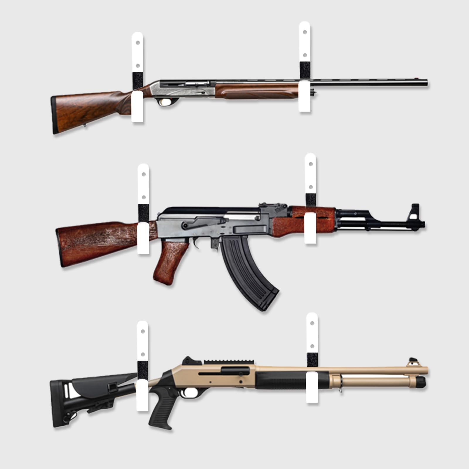 Snapklik.com : HEKAGURA Wall Mount Gun Rack Storage System For Rifles ...
