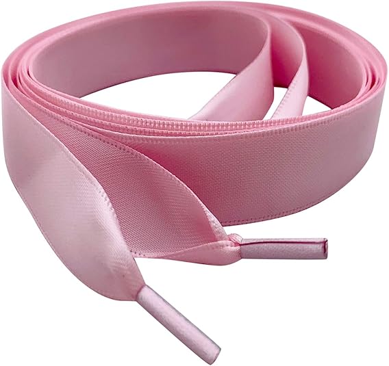 My Ribbon Laces Pearl Pink Satin Ribbon Shoelaces for Bootlaces To Fit ...
