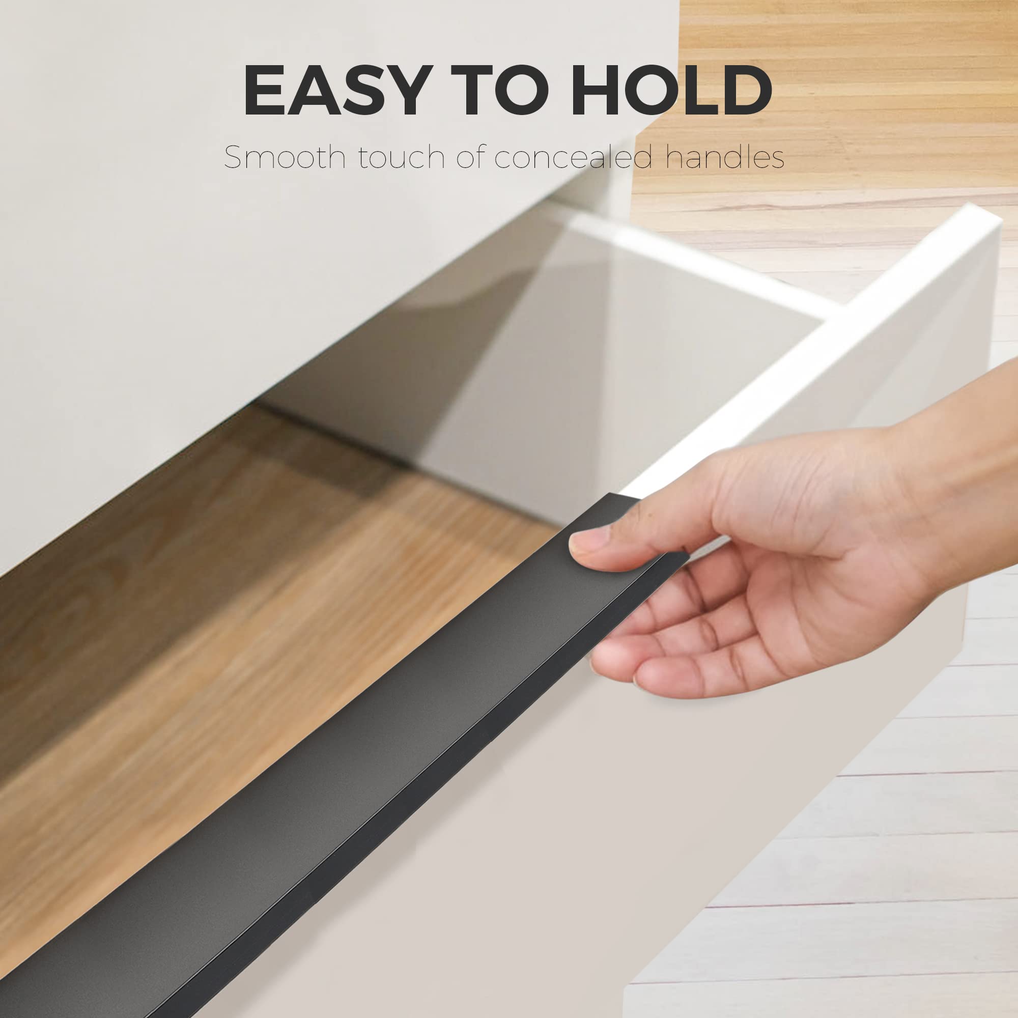 Snapklik.com : 10 Pack Finger Pulls For Cabinets 224mm/8.8in Hole ...