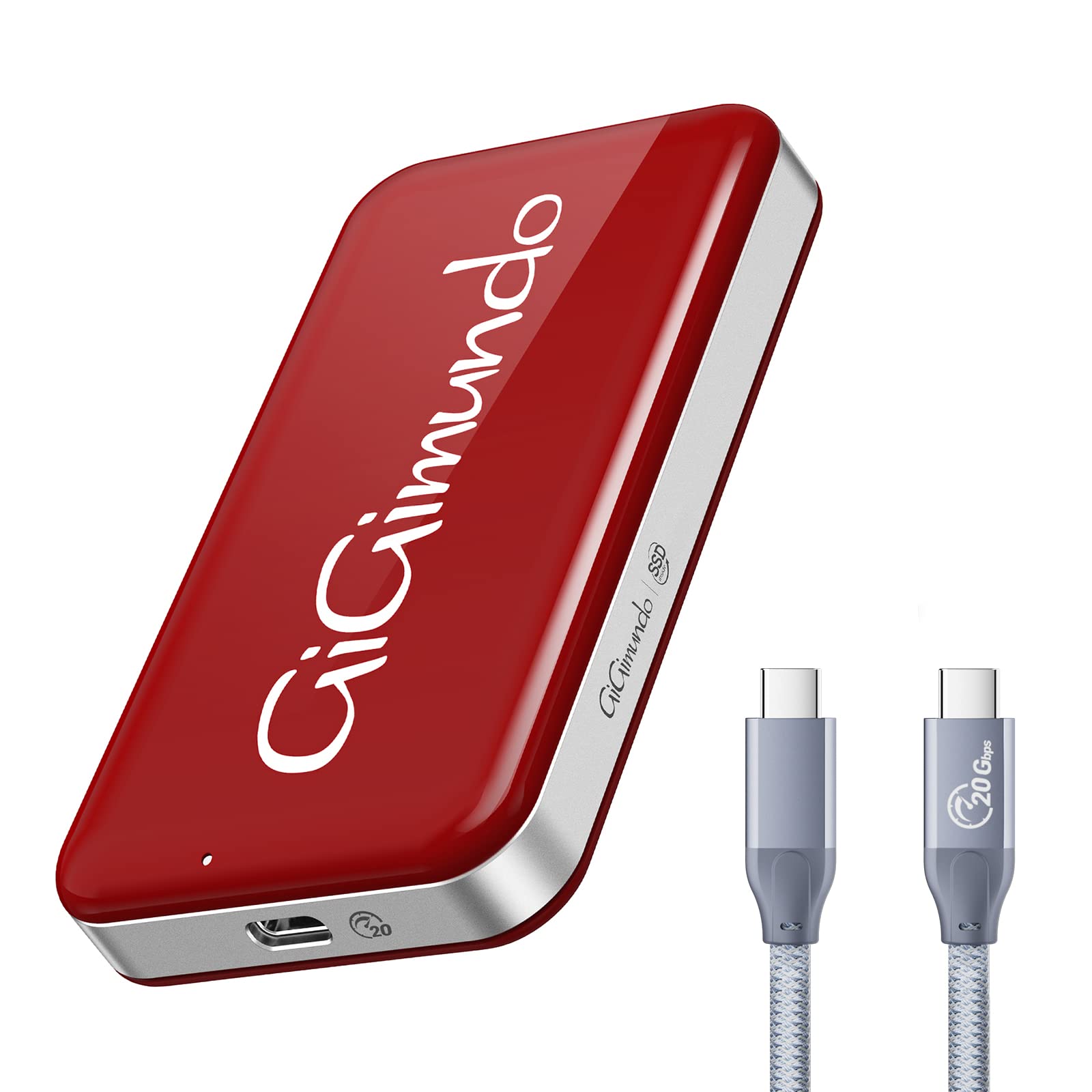 Amazon.com: GiGimundo 512GB 20Gbps Portable SSD External Hard Drive ...