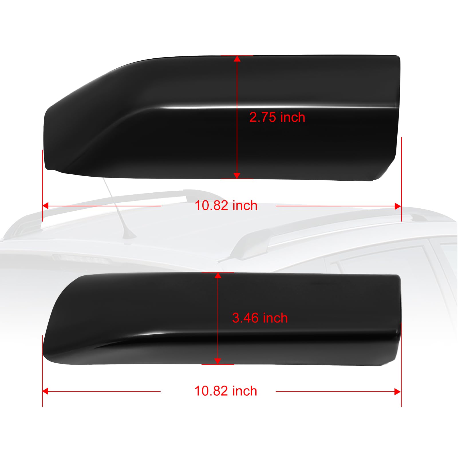 Snapklik.com : Roof Rack Covers Black For Toyota 4Runner 2010-2021