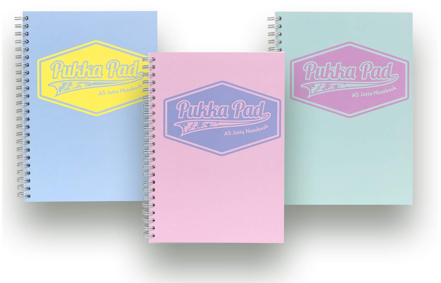 Pukka Pink A5 Jotta Notebook Wirebound Pastel Colour : Amazon.co.uk ...