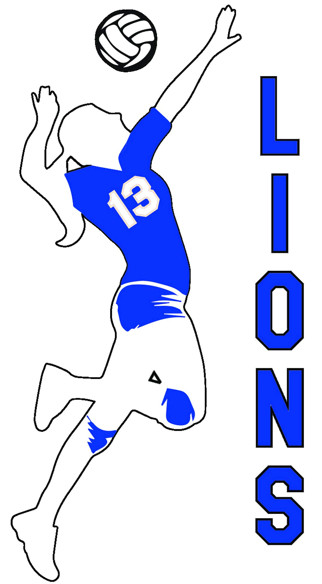 Volleyball Player Spiking Clipart