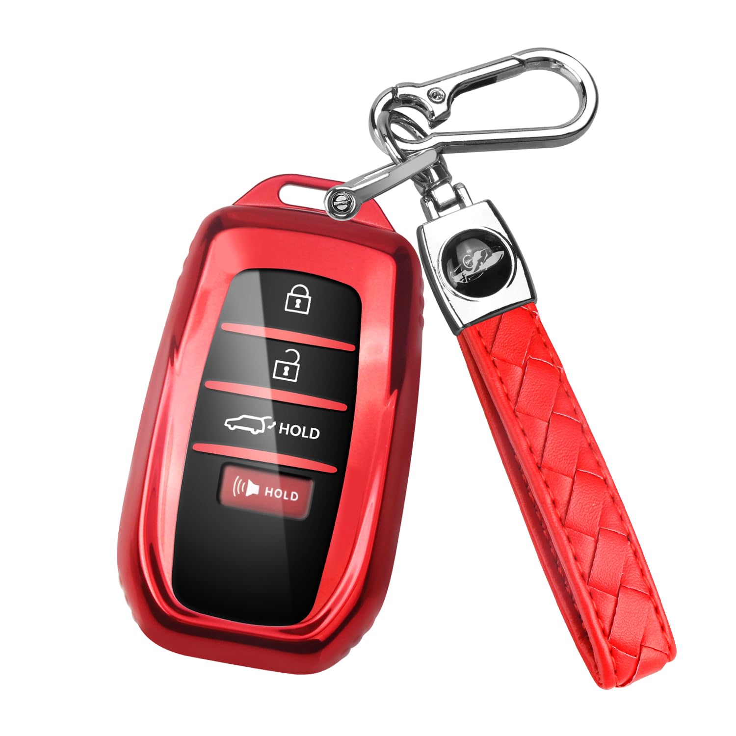 Amazon.com: MILD EAST Key fob Cover for Toyota with Keychain, Soft TPU ...