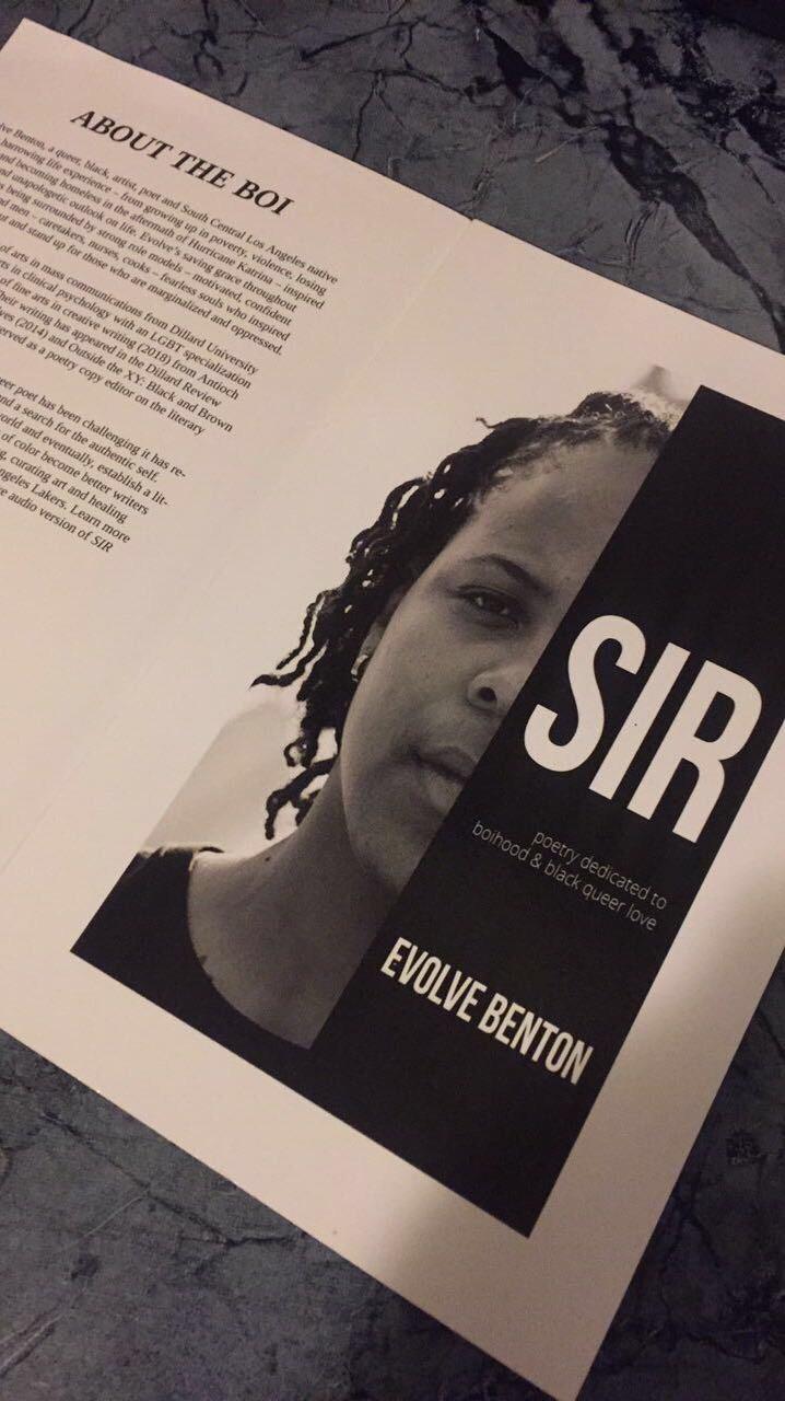 Sir: poetry dedicated to boihood & black queer love: Evolve Benton ...