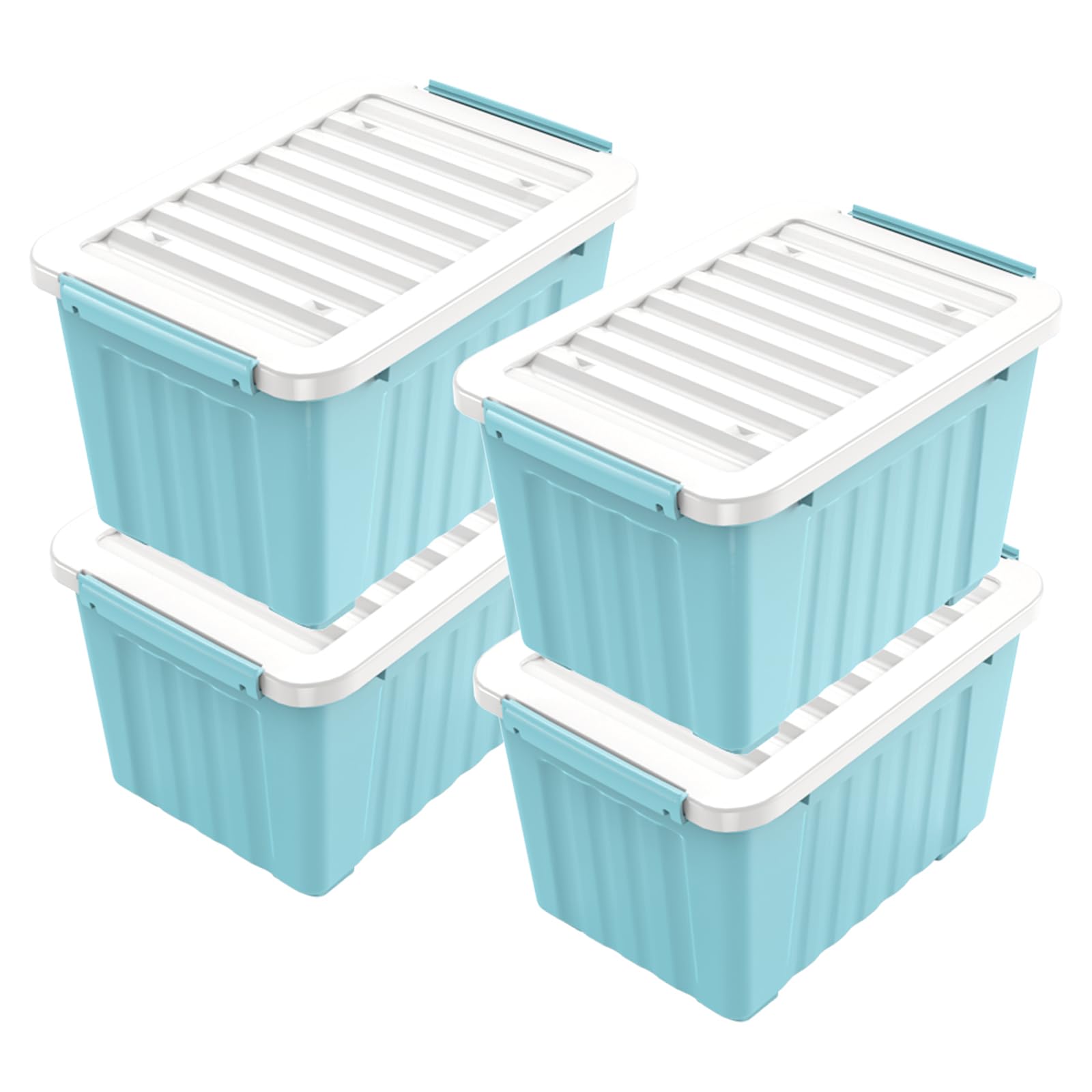 Amazon.com: Nazhura 97 Quart Plastic Storage Bin, Blue Stackable and ...