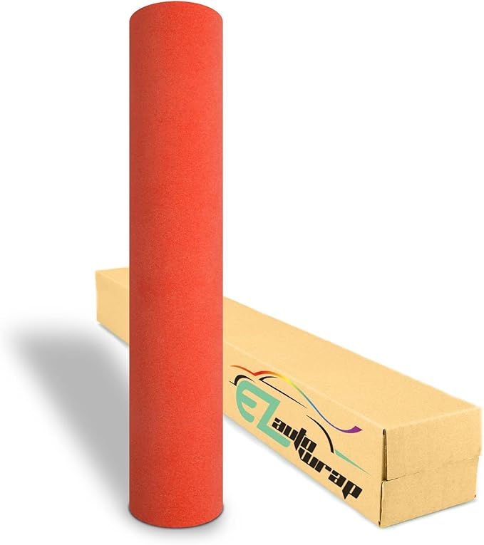 Amazon.com: EZAUTOWRA Velvet Suede Orange Vinyl Wrap Furniture Car ...