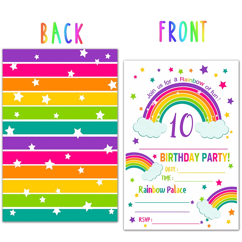 Rainbow Party Invitation Card Rainbow Fiesta Party Invitation