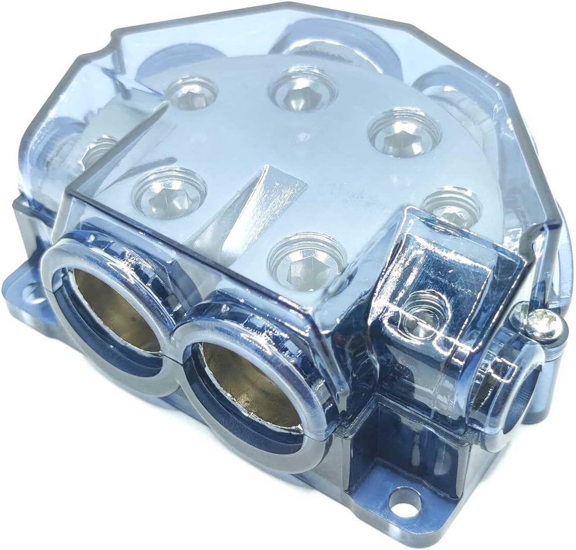 Amazon.com: Bissou 6 Way Power Distribution Block, 1/0 Gauge x 2 in, 4 ...