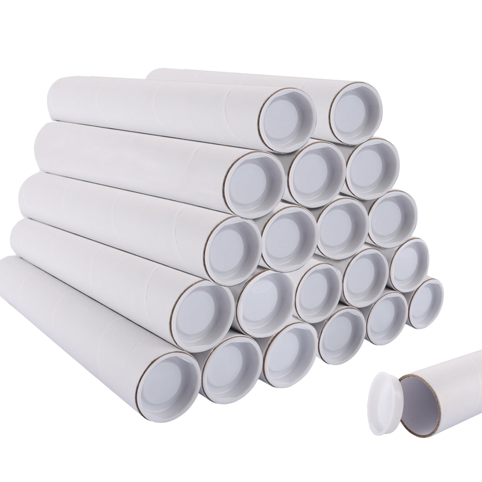 Amazon.com : FVIEXE 20 Pack Mailing Shipping Tubes, 2 x 12 Inch ...