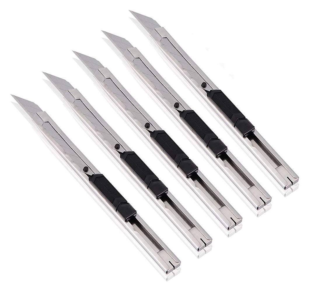 Heavy Duty Utility Stainless Steel Knife cutter 9mm (5 Knife + 10 Extra ...