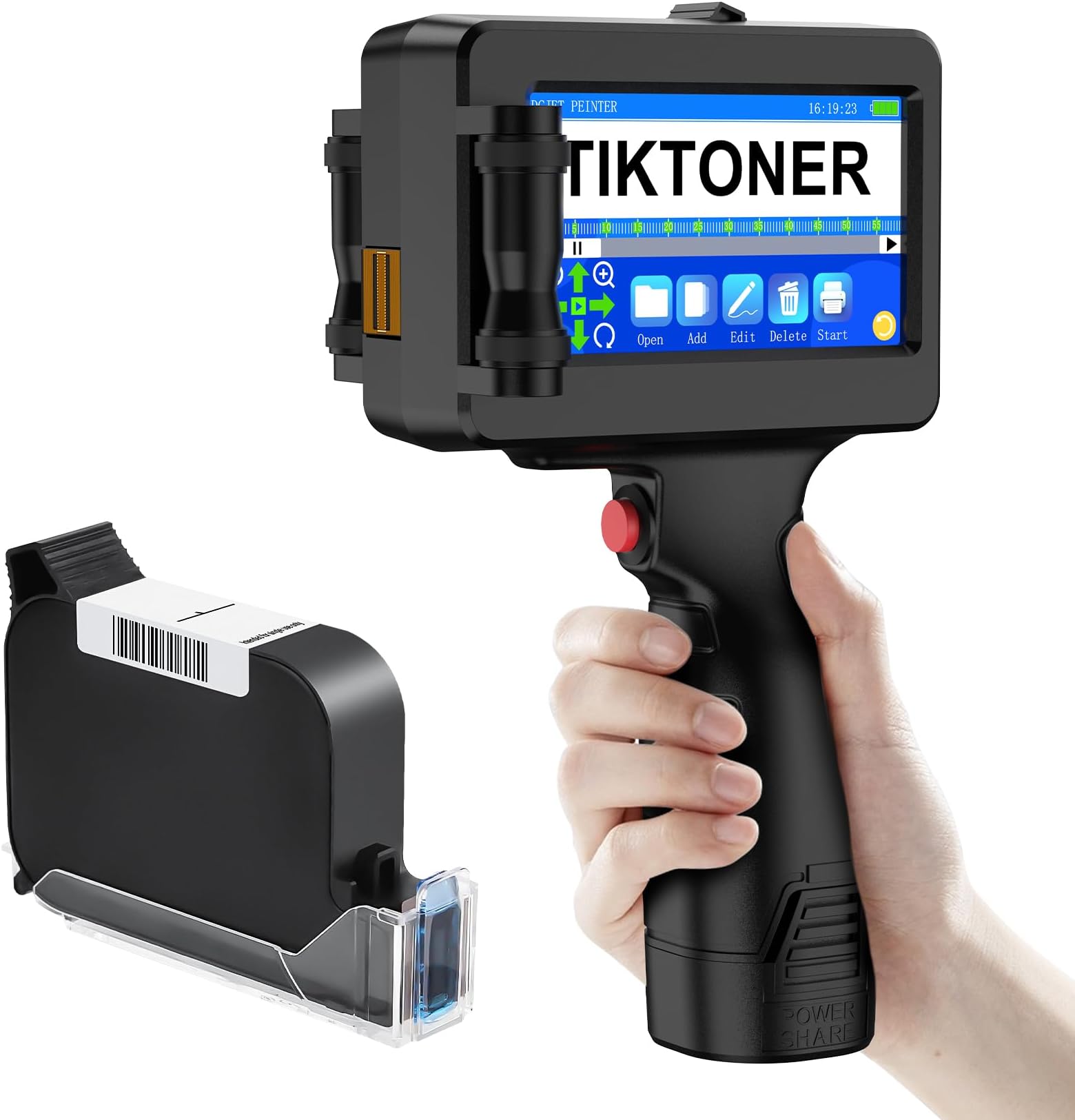 TIKTONER Handheld Inkjet Printer Gun with 42ml Quick-Drying Ink ...
