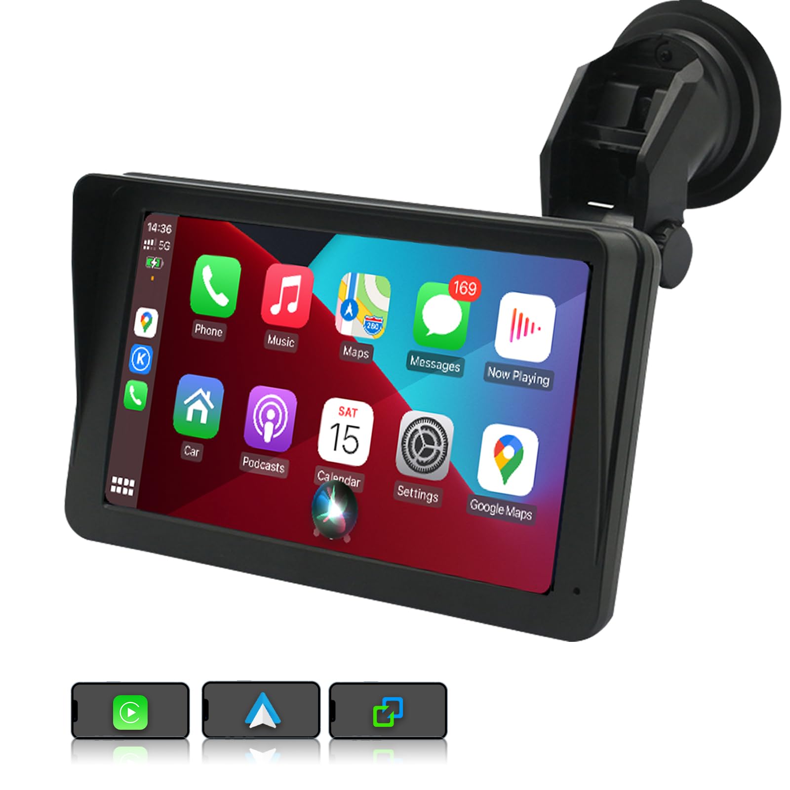 Amazon.com: Apple Car Play Screen, Portable Wireless Apple Carplay ...