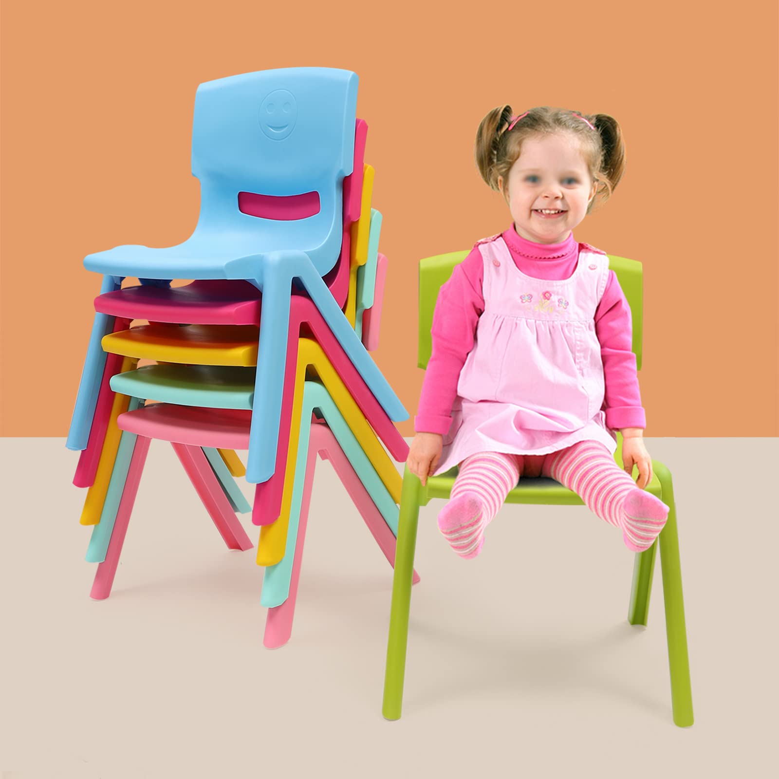 Kids Children Plastic Indoor Outdoor Stackable Garden Child Chair Seat