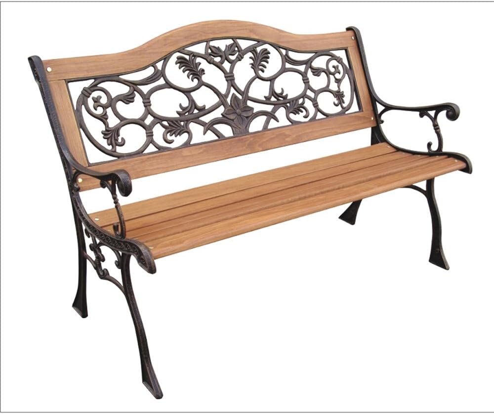 Amazon.com : DC America SL5630CO-BR Birmingham Camelback Park Bench ...