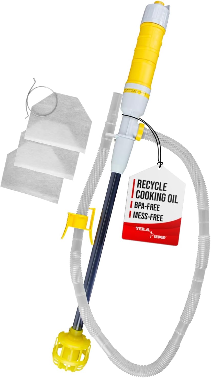Amazon.com: TERA PUMP Recycle Reuse Cooking Oil Transfer Pump (BPA Free ...