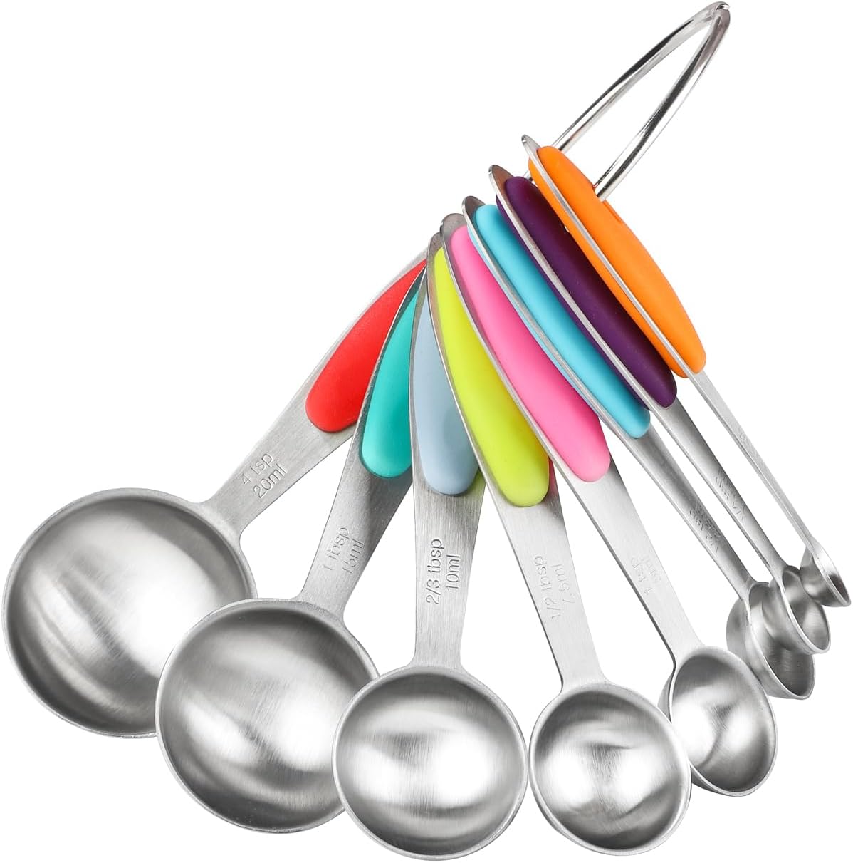 Amazon.com: Stainless Steel Measuring Spoons Set Stackable Measuring ...