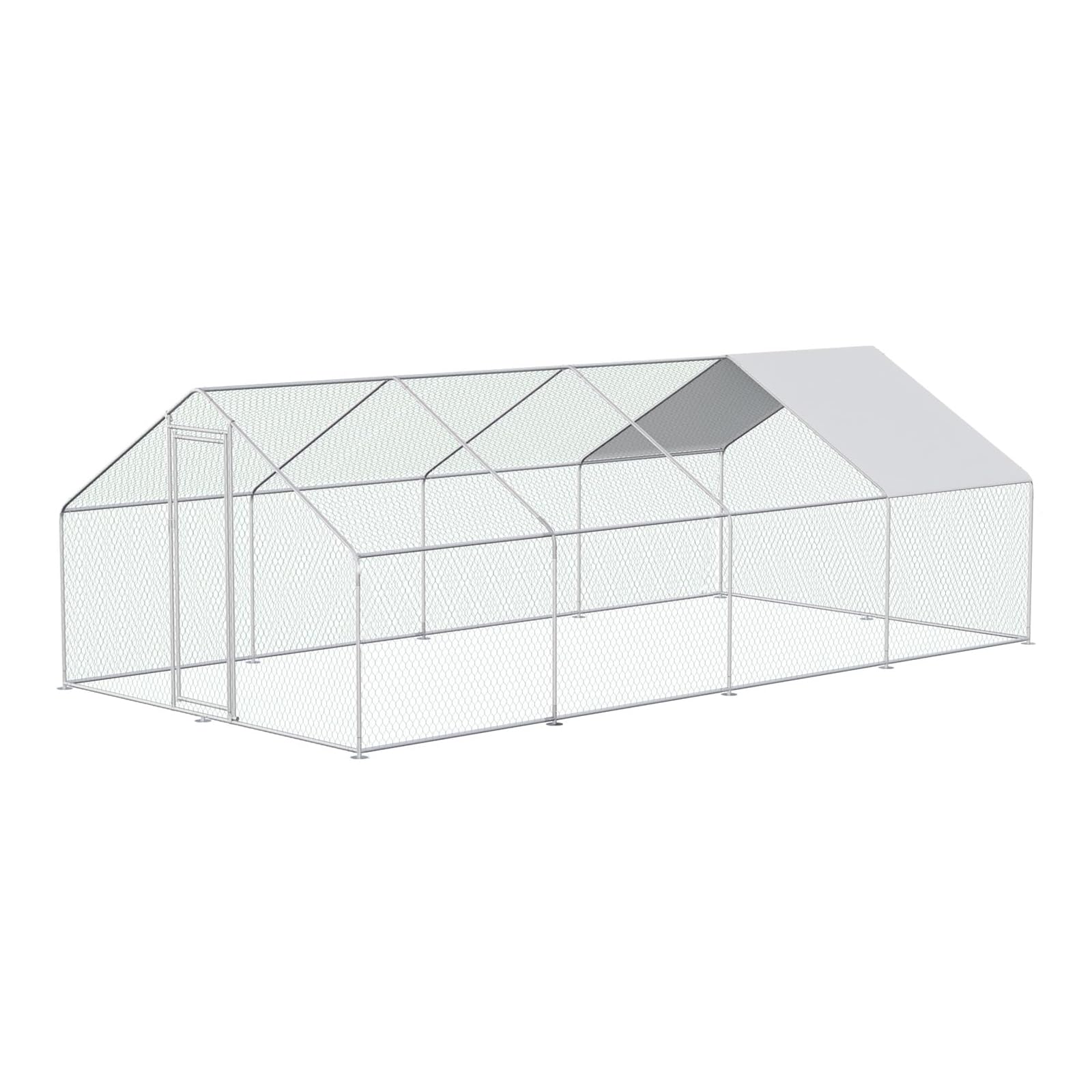 Buy CHIKENCOOP Large Metal Chicken Coop Walk-in Poultry Cage Chicken ...