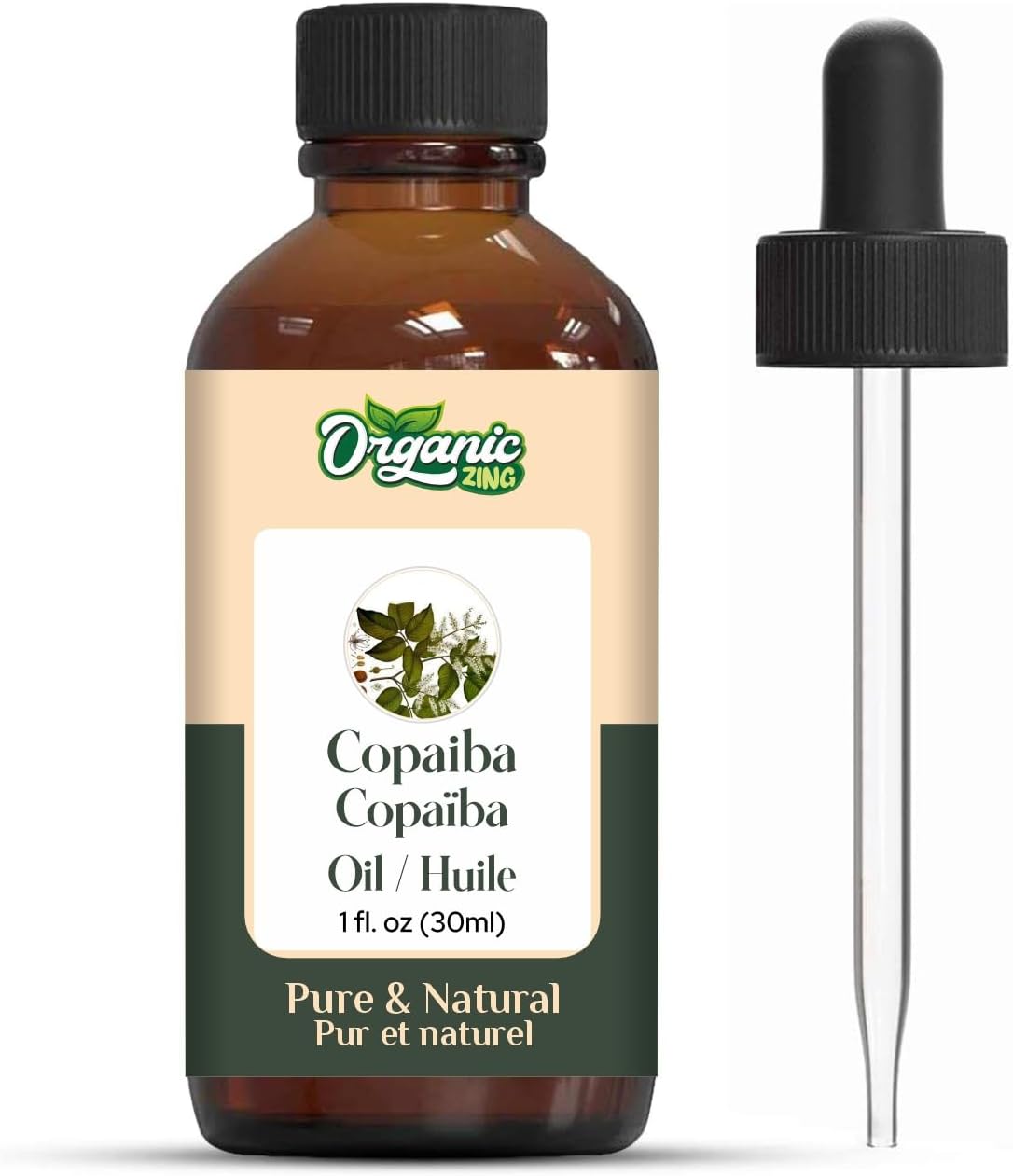 Amazon.com: Organic Zing Copaiba (Copaifera officinalis) Oil | Pure ...
