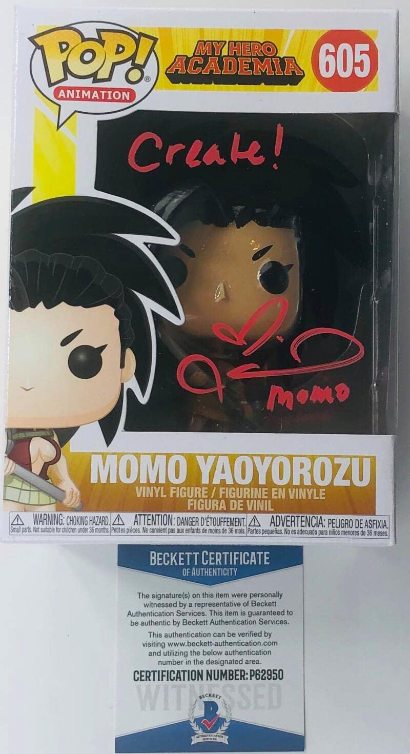 COLLEEN CLINKENBEARD SIGNED MOMO YAOYOROZU FUNKO POP 605 MY HERO ...