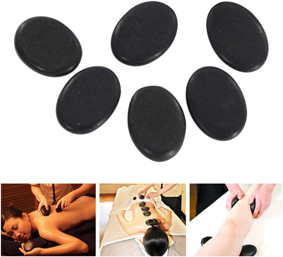 6Pcs Hot Massage Stones Heated Warmer Rocks for Spa 8x6 cm : Amazon.ca ...