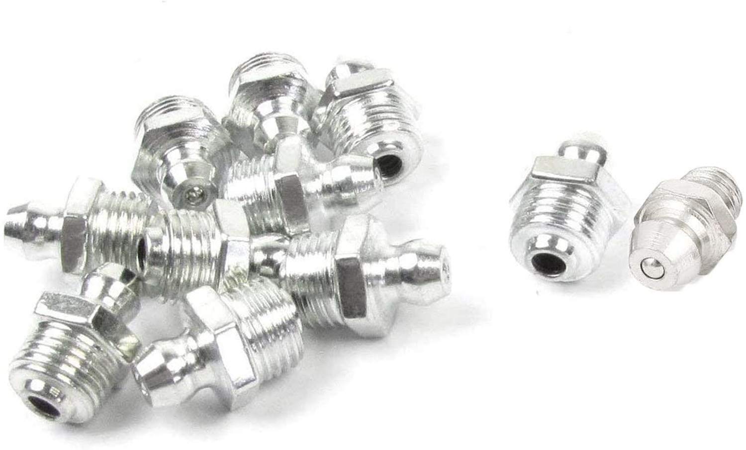 Snapklik.com : 20pcs M10 Straight Iron Grease Fitting Assortment Kit ...