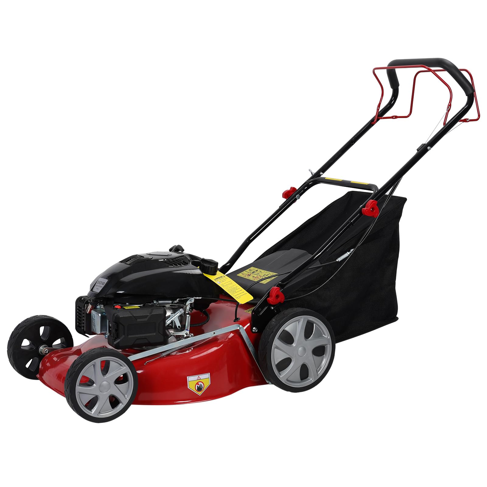 Gas Self-Propelled Lawn Mower with 20-Inch Blade and 50L Grass Tank ...