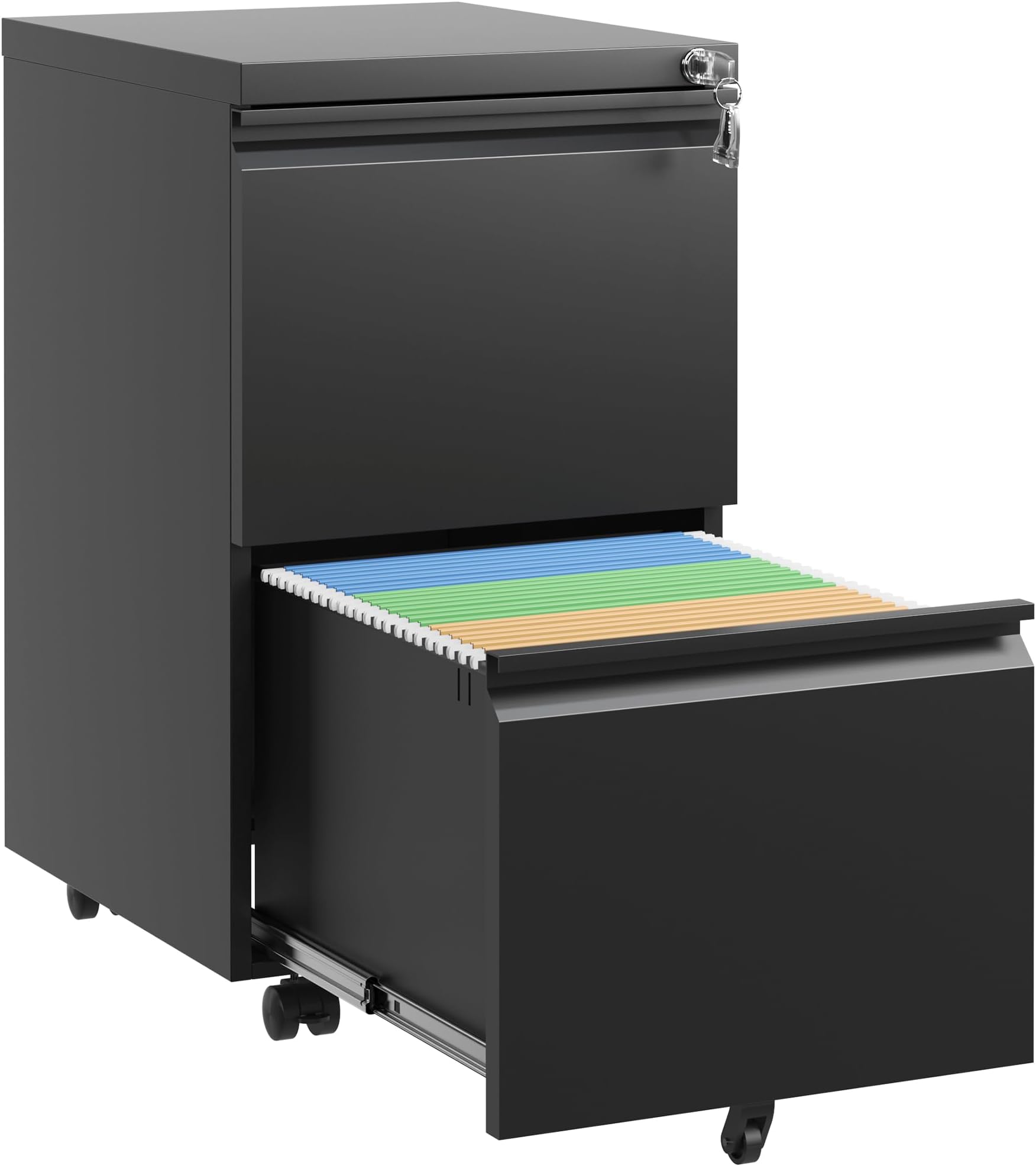 Amazon.com: DARTIIA File Cabinet 2 Drawer with Lock,Filing Cabinet for ...