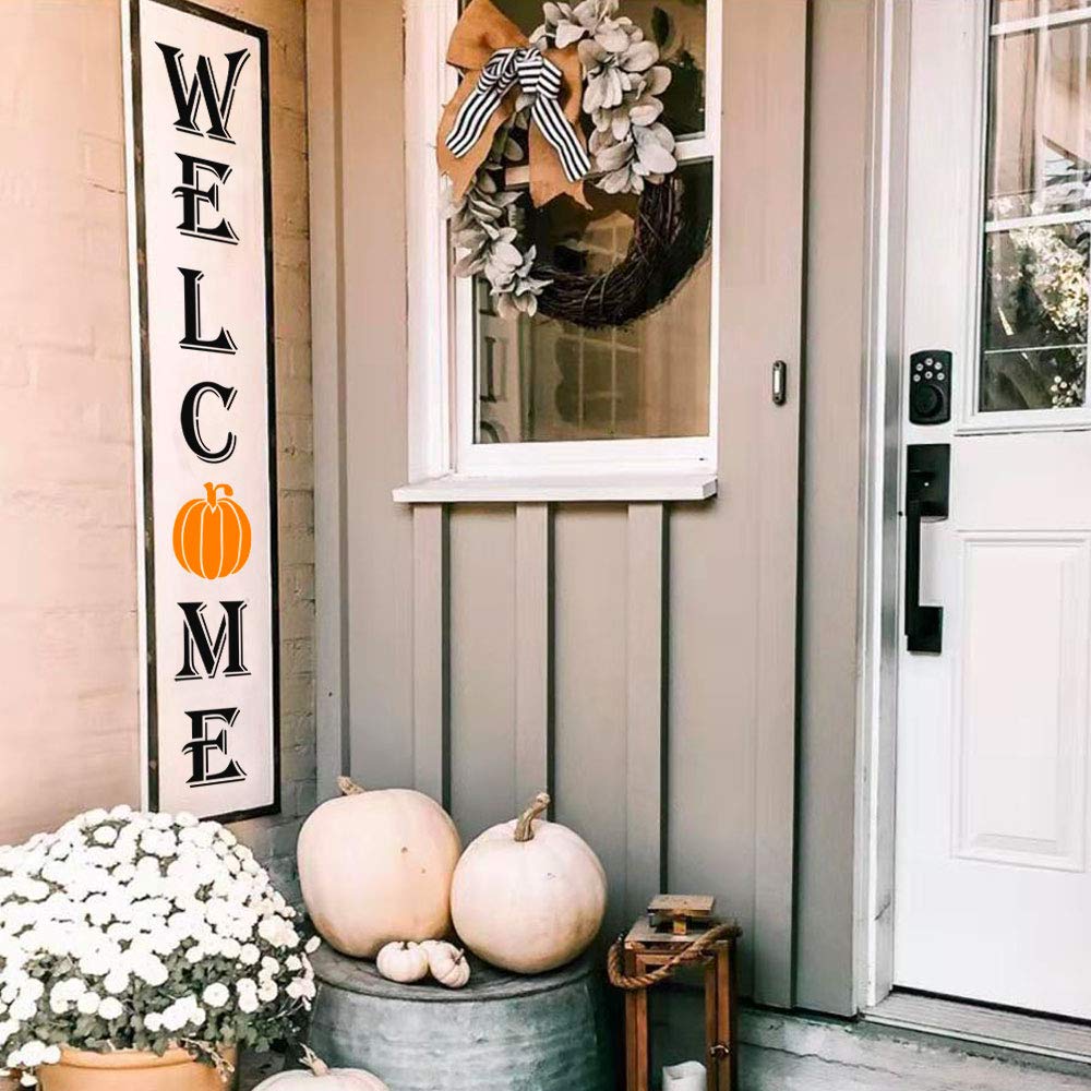 12Pcs Large Welcome Sign Stencil for Painting on Wood, Reusable Porch ...