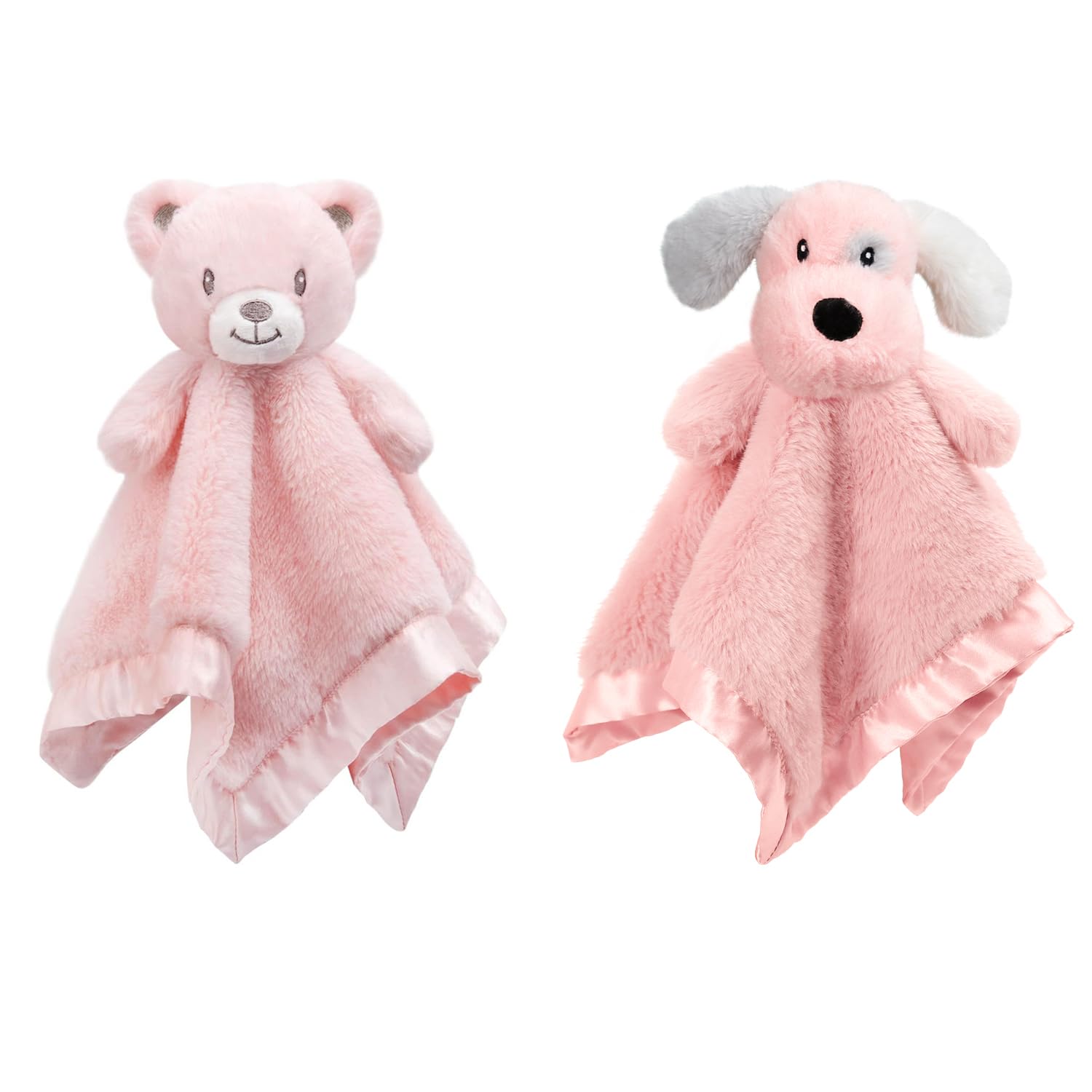 Amazon.com: BEILIMU Bear+Dog Baby Security Blanket Soft Baby Lovey ...