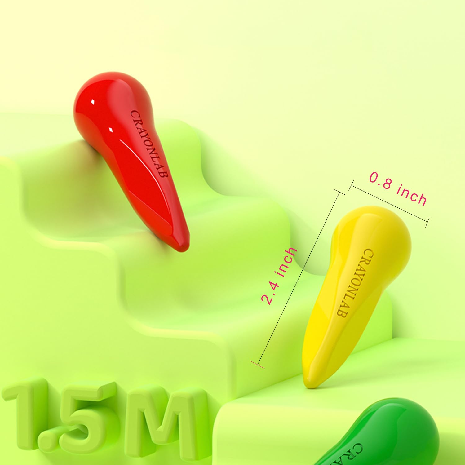 Snapklik.com : Ice Cream Crayons 12 Clolors, Not Hollow Icecream Finger ...