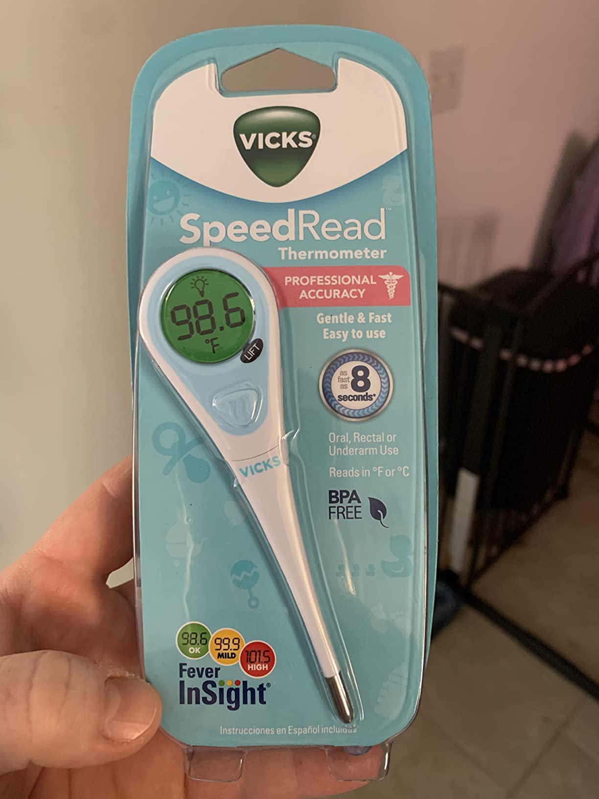 Amazon.com: Vicks Pediatric SpeedRead Digital Thermometer V912BBUS, 1 ...