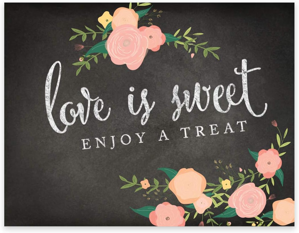 Amazon.com: Andaz Press Wedding Party Signs, Chalkboard Pink Coral ...