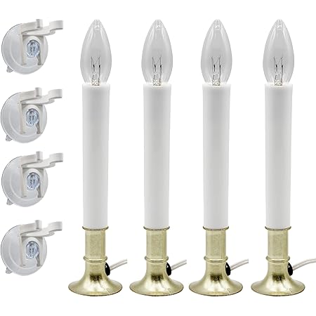 Amazon.com: Darice 9 Electric Window Brass-Plated Base Plug-in Lamp ...