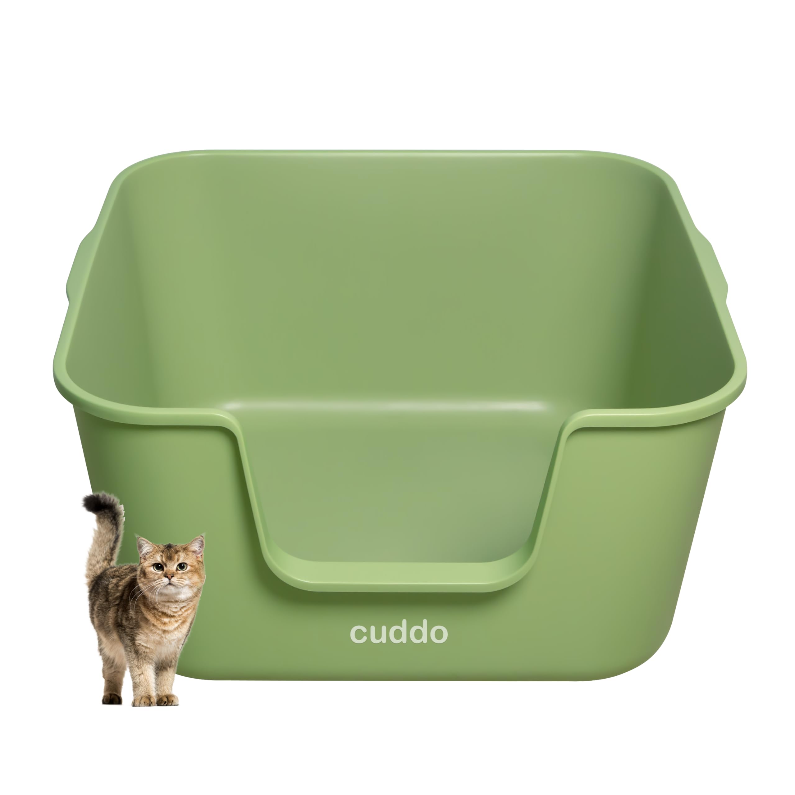 Amazon.com : cuddo Extra Large Cat Litter Box with High Sides, 23" L x ...