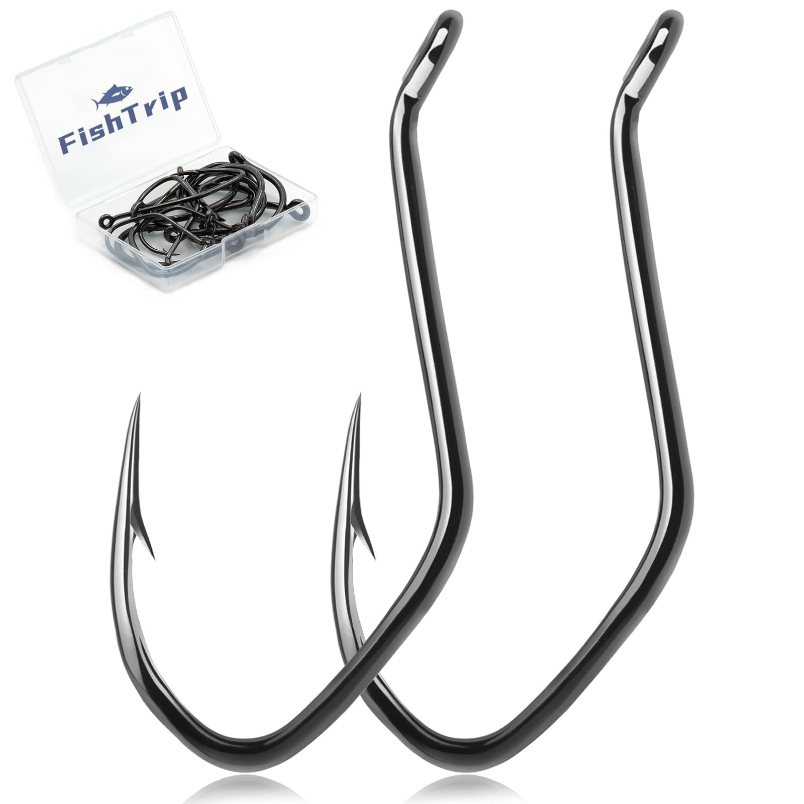 Snapklik.com : FishTrip Catfish Hooks Big River Hooks, 50pcs Live Cut ...