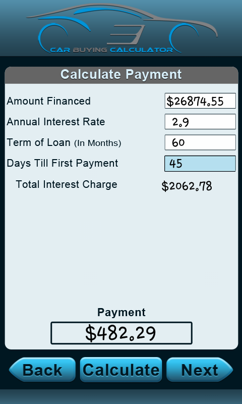Car Buying Calculator - App on Amazon Appstore