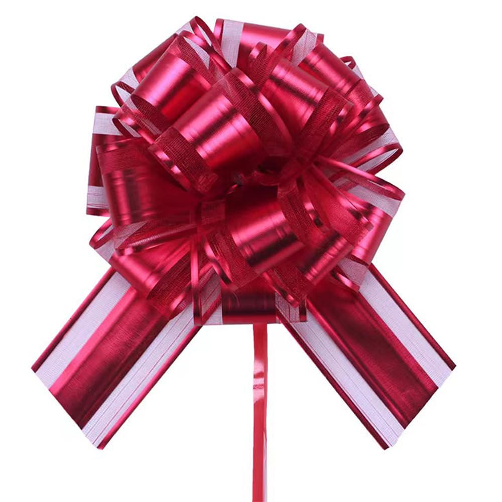 Amazon.com: HQJAXJ 6 PCS Pull Bows for Gifts & Party - 6 inch Wine Red ...