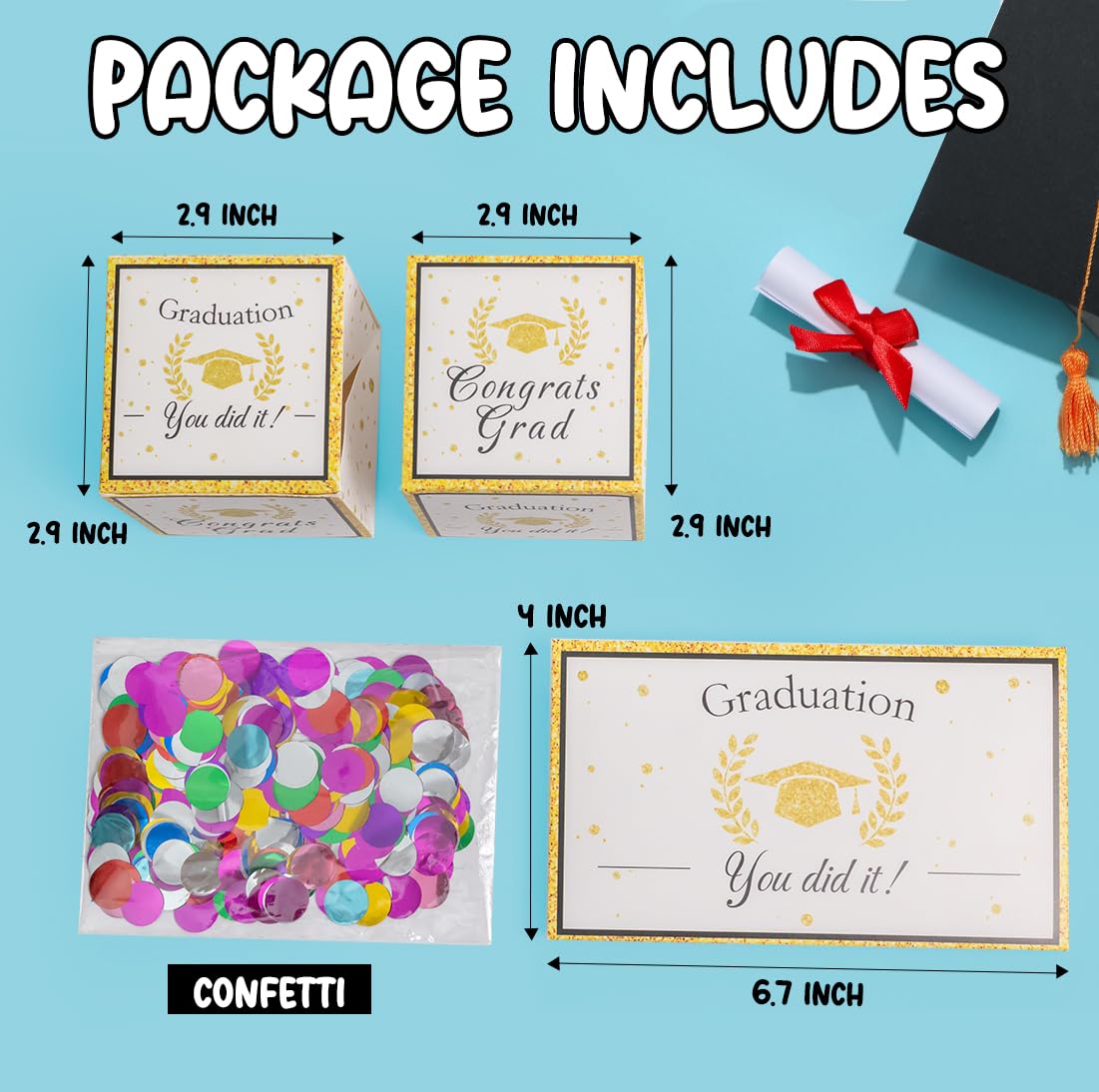 Snapklik.com : Xenseou Graduation Surprise Exploding Money Gift Box ...