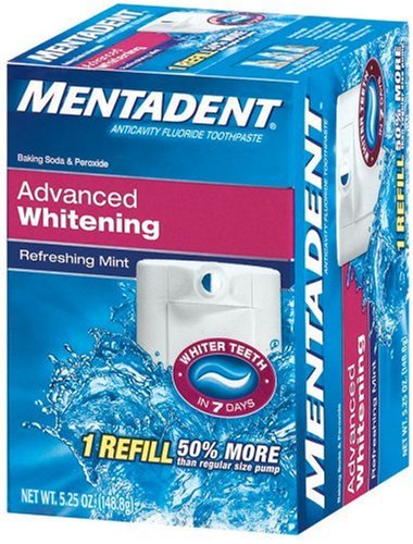 Amazon.com : Mentadent Advanced Whitenening Anti-cavity Fluoride ...