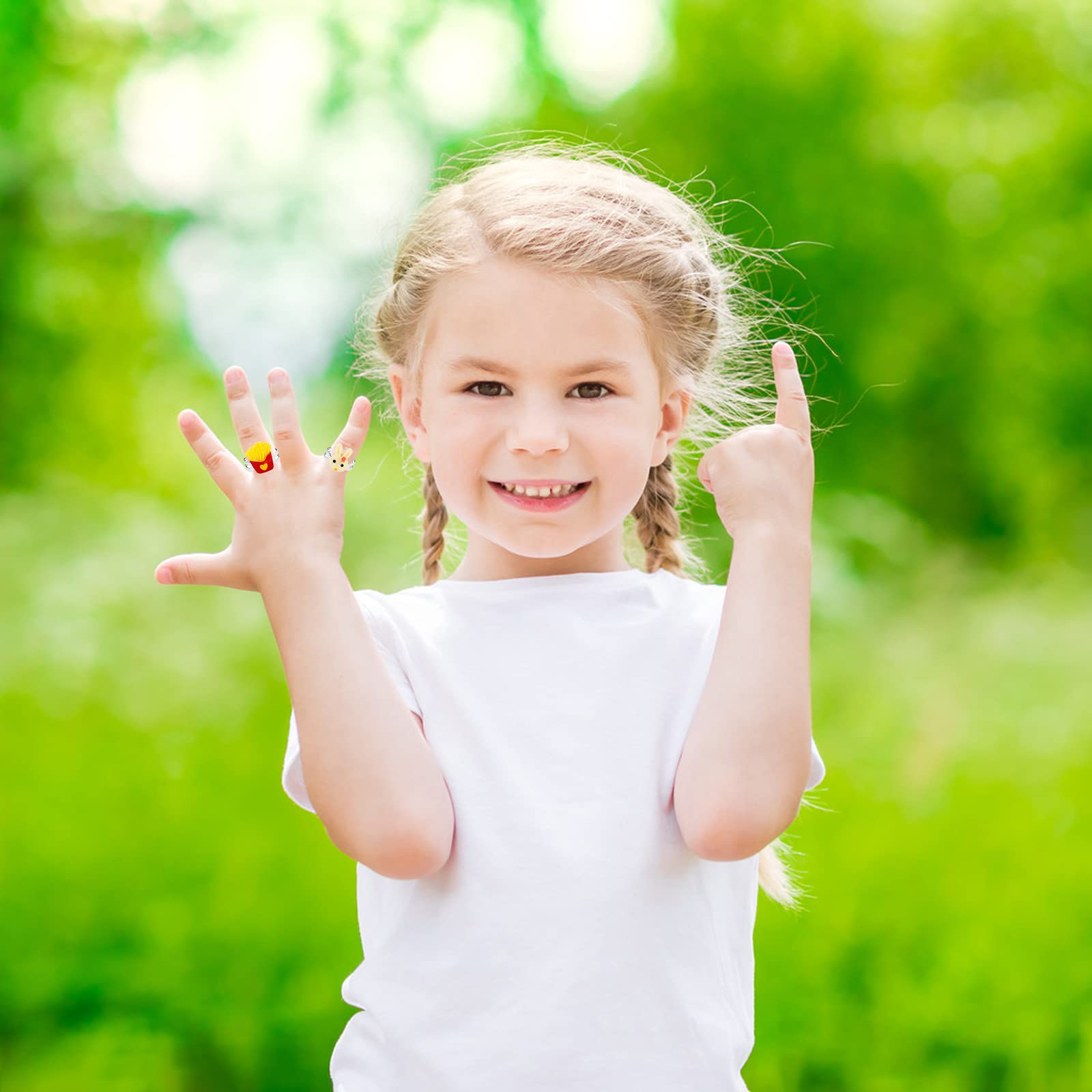 Snapklik.com : SOTOGO 100 Pieces Little Girl Rings Jewelry Rings Girl ...