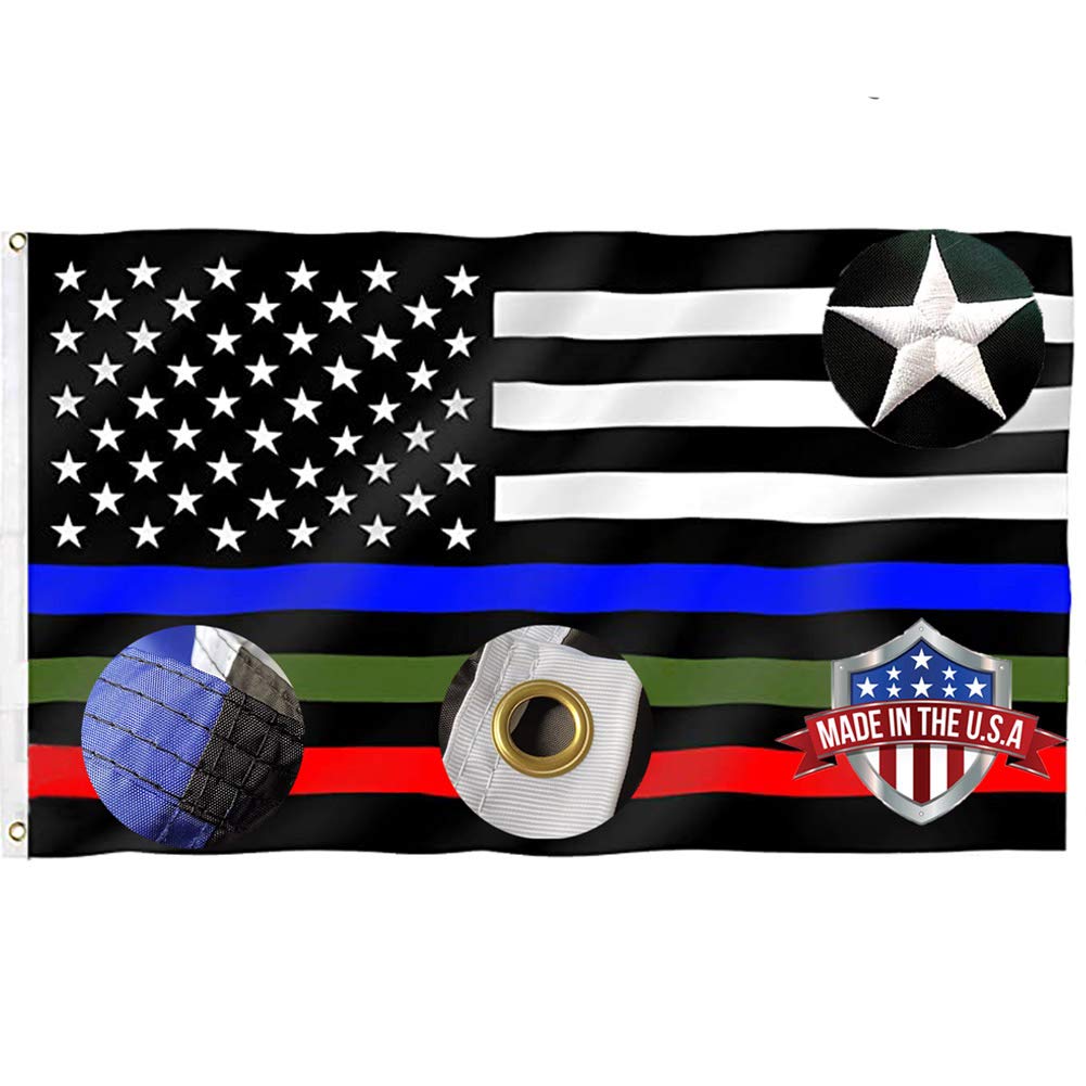 5 Best American Flag With Green Stripe | Embroidered Over Print